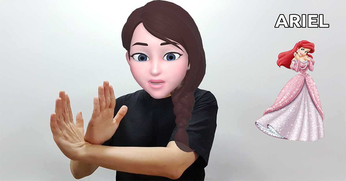 What is the American Sign Language ASL sign for Ariel?