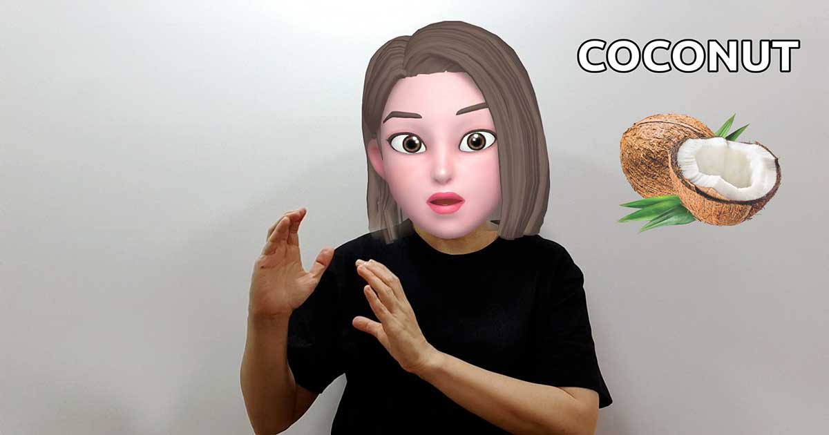 What is the American Sign Language ASL sign for coconut?