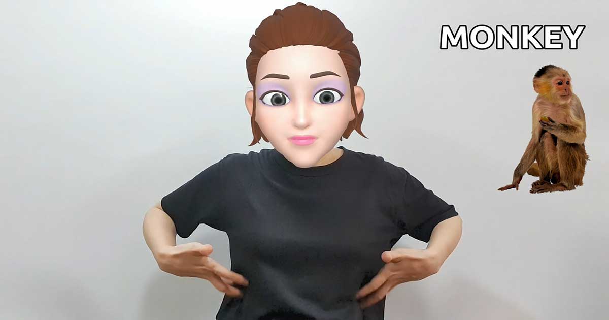 What is the American Sign Language ASL sign for monkey?