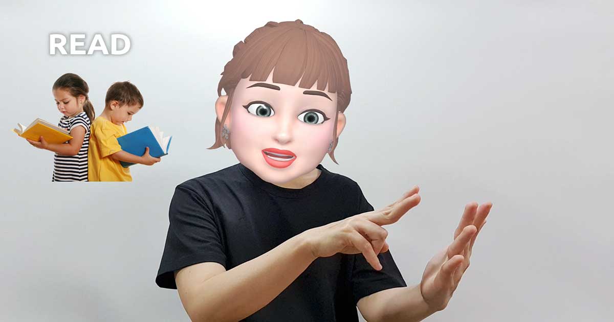 What is the American Sign Language ASL sign for read?