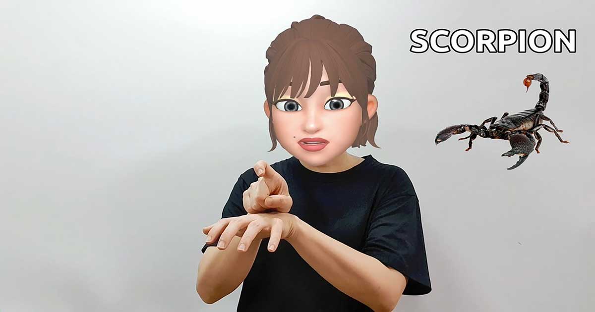 What is the American Sign Language ASL sign for scorpion?