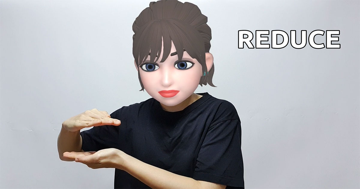 How to say reduce in American Sign Language ASL sign?