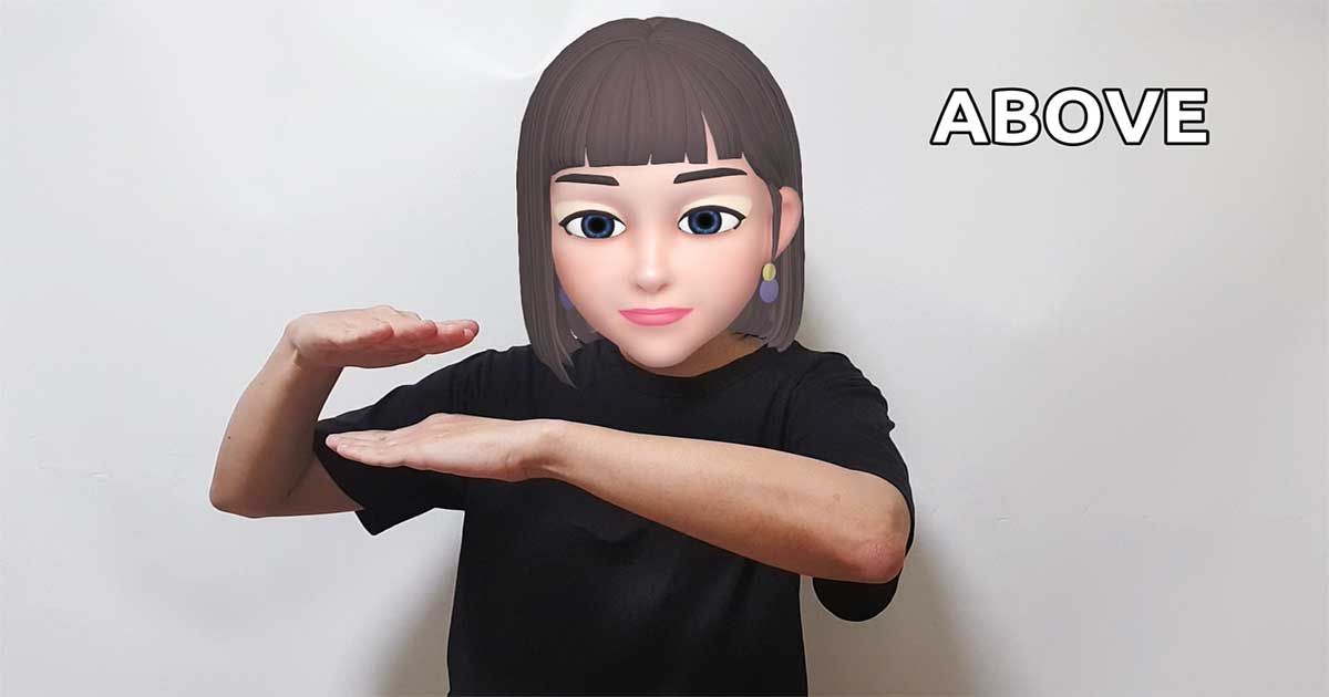 How to say above and below in American Sign Language ASL sign?