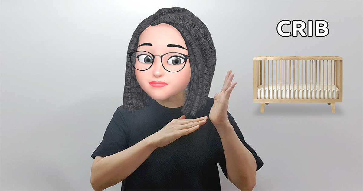 How to say and practice crib in American Sign Language ASL?