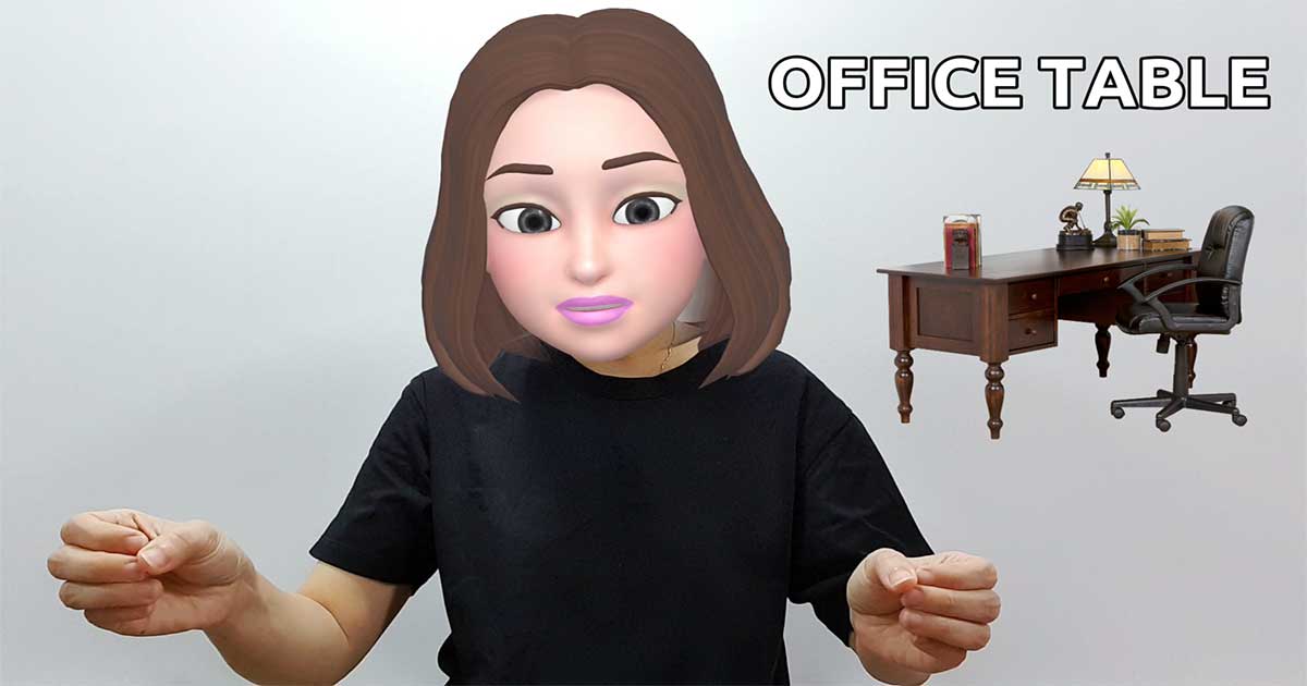 How to say office table in American Sign Language ASL?