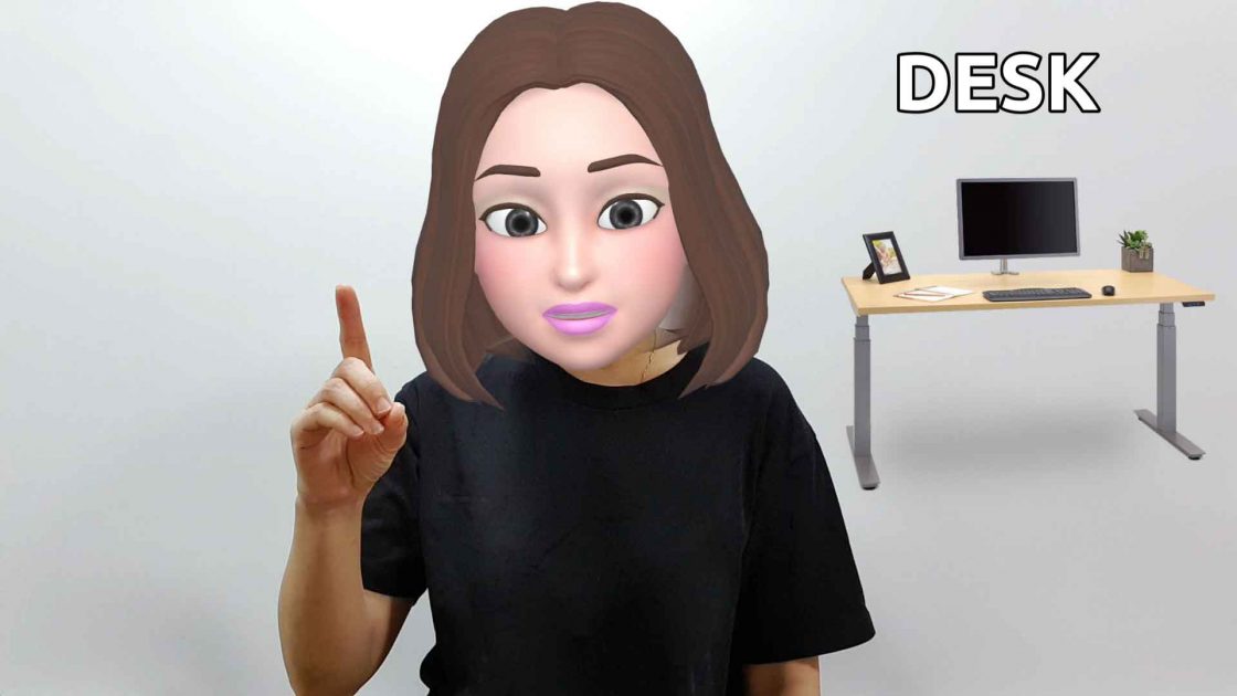 What is the American Sign Language ASL sign for desk?