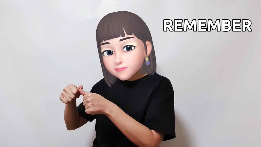 How to sign remember in American Sign Language (ASL)?