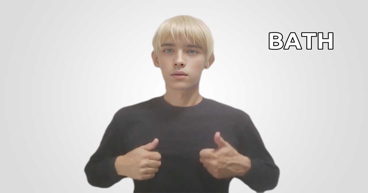 How to sign bath in American Sign Language (ASL)?